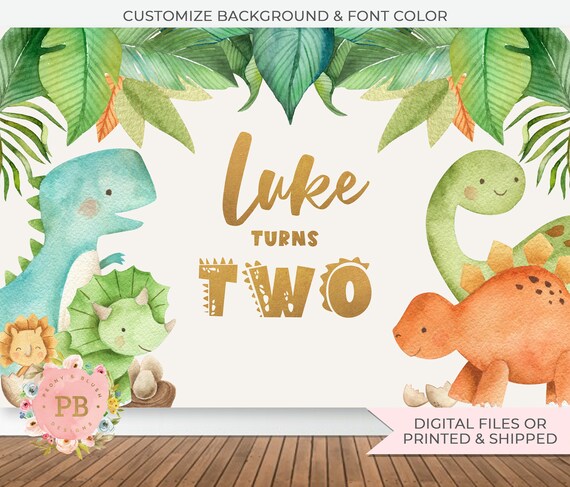 Party Décor Party Supplies Large Scale Backdrop Printable Dino Theme ...