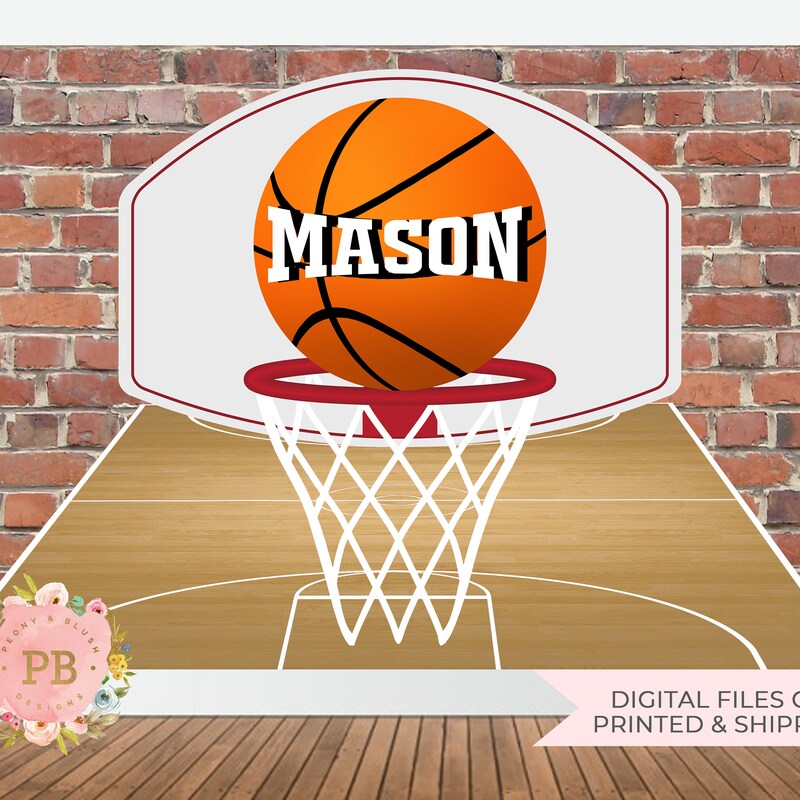 Basketball Backdrop - Etsy