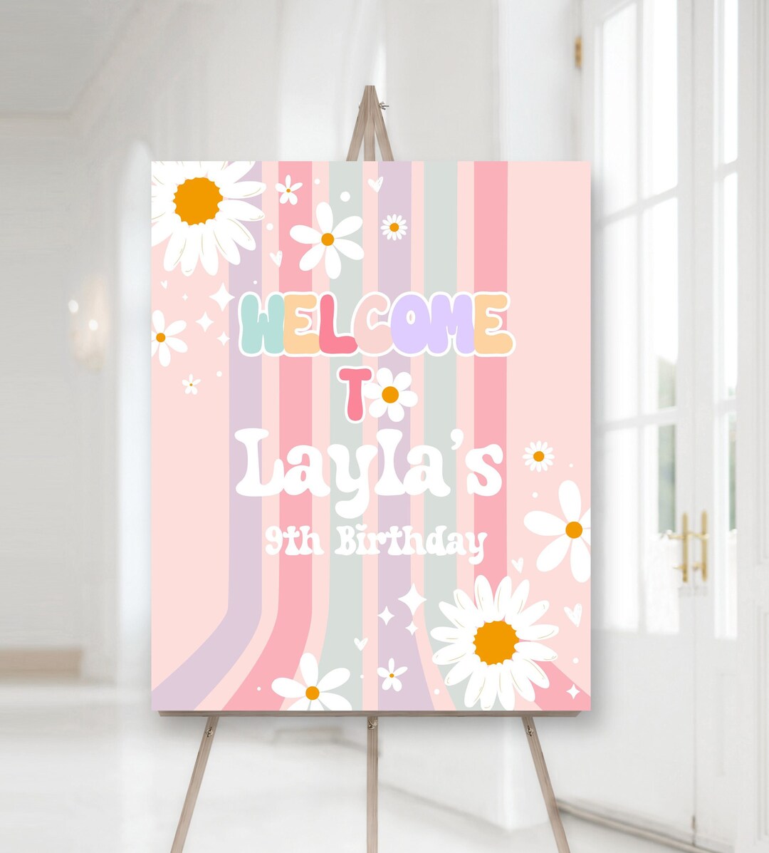 Let's Get Groovy Welcome Sign, Groovy Retro Birthday Sign, Hippie ...