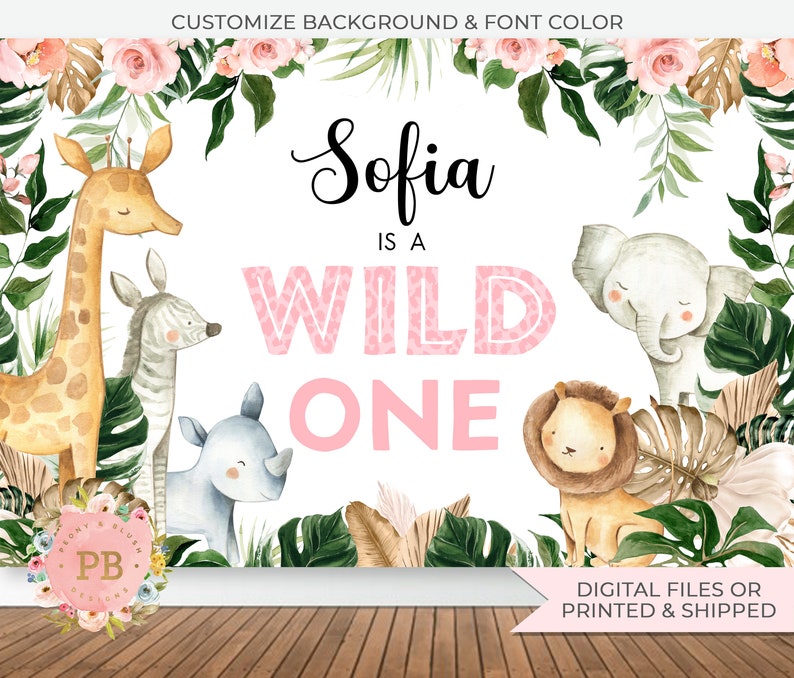 Safari Backdrop Jungle Backdrop Safari Party Wild One - Etsy