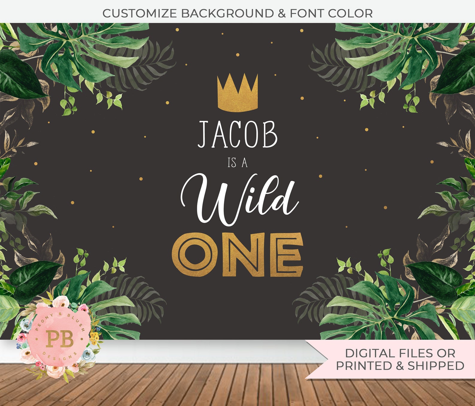Wild One Backdrop First Birthday Backdrop Safari Jungle | Etsy