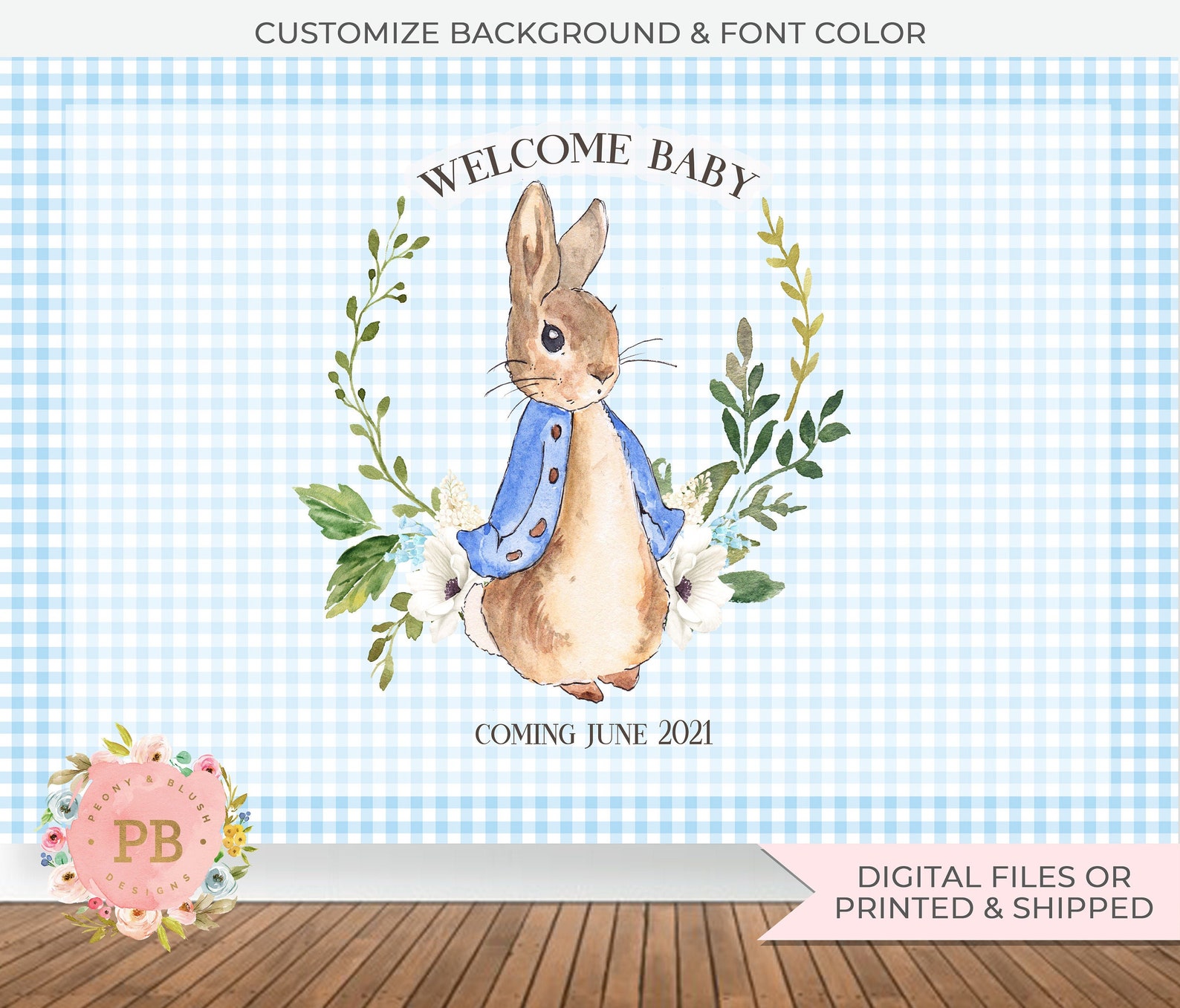 Peter Rabbit Backdrop Birthday Backdrop First Birthday Baby - Etsy
