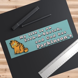 Garfield 90s Novelty Bumper Sticker Desk Decor - Etsy