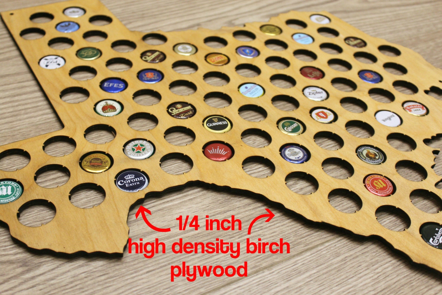 50 States Beer Cap Map USA LASER ENGRAVED, Beer Bottle Cap Holder ...