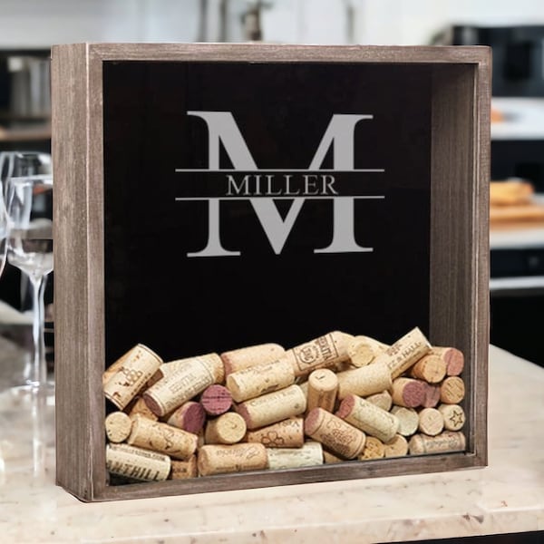 Wine Cork Shadow Box - Etsy
