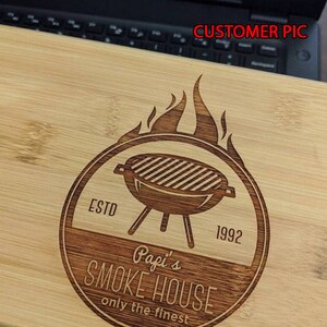 Personalized BBQ Set - Custom Engraved Grill Tools in Wooden Case - BBQ ...