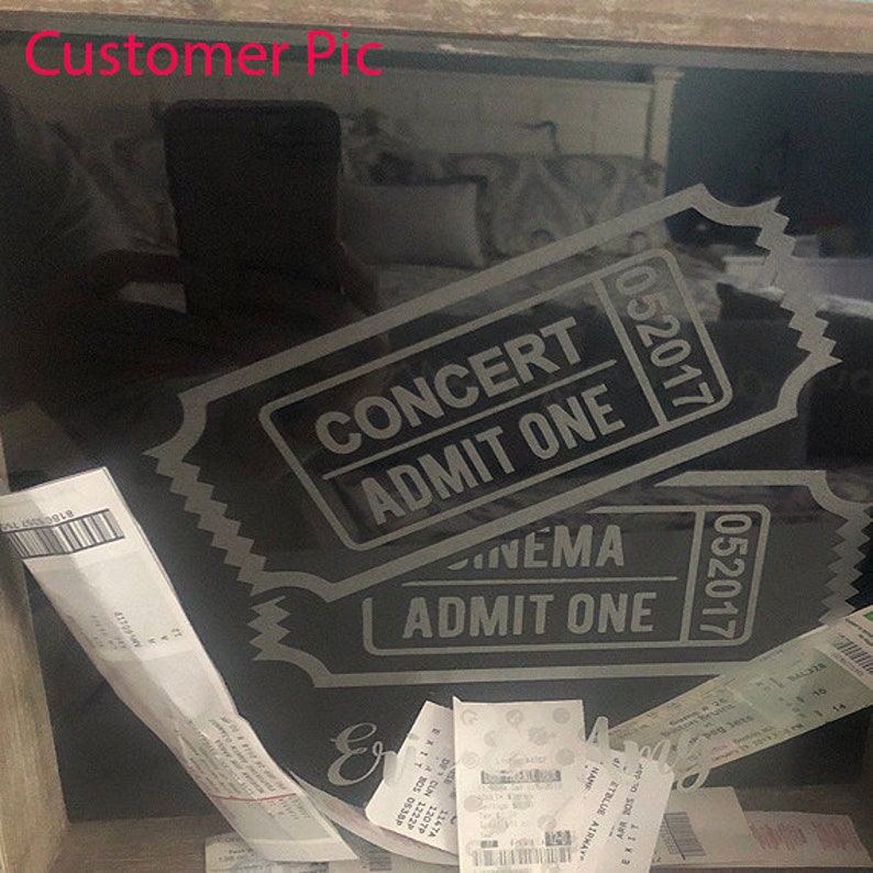 Ticket Holder Shadow Box Personalized Concert Ticket Display - Etsy