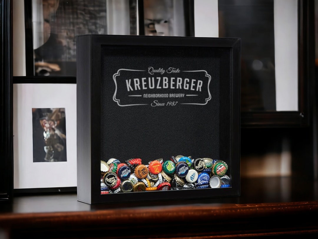 Bottle Cap Display Shadow Box, Beer Cap Holder, Beer Gift, Men's Gift ...