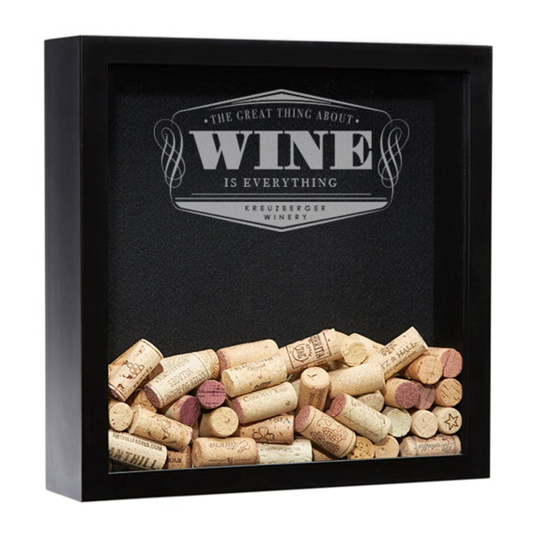 Wine Cork Holder, Wine Cork Shadow Box, Wine Shadow Box, Wine Gift ...