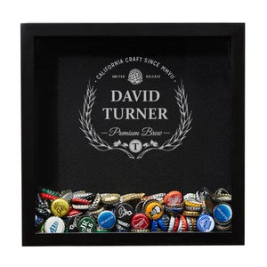Beer Cap Shadow Box Bottle Cap Holder Beer Cap Holder Beer - Etsy