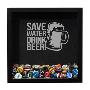 Custom Shadow Box, Beer Cap Holder, Bottle Cap Display, Gift for Men ...