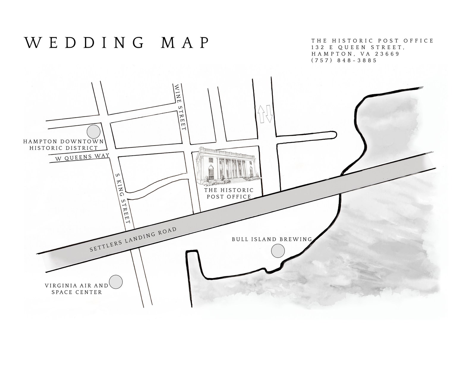Custom Wedding Venue Map Illustration wedding Map - Etsy