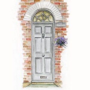 House, Front Door Painting/ Drawing, Personalised, House Warming Gift ...