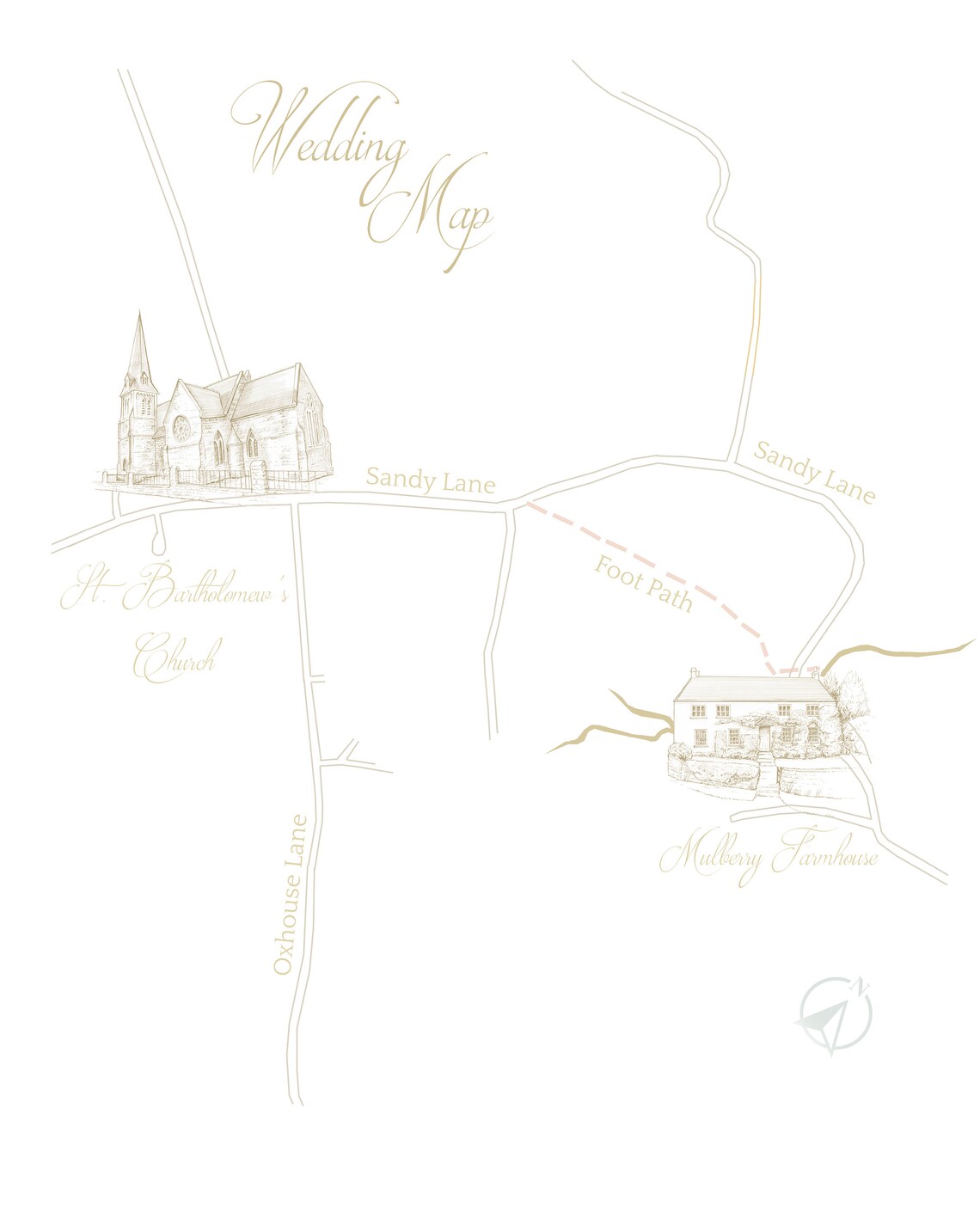 Custom Painted Wedding Venue Map Illustration wedding Map - Etsy