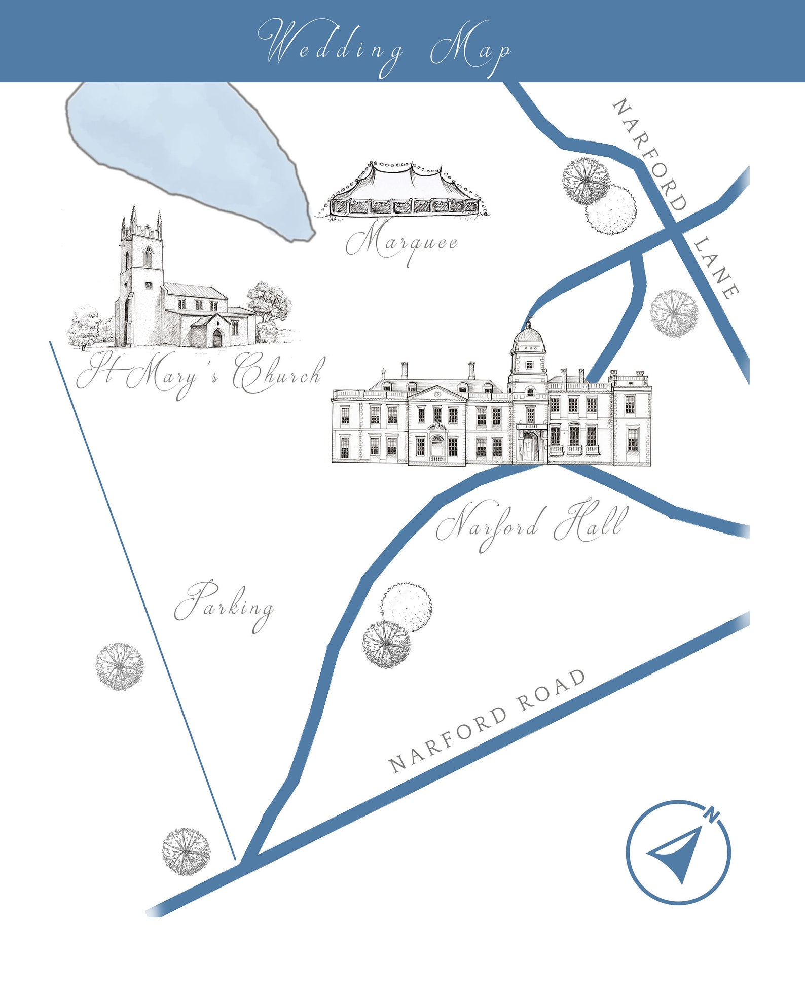 Custom Wedding Venue Map Illustration wedding Map - Etsy