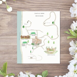Custom Painted Wedding Venue Map Illustration wedding Map - Etsy