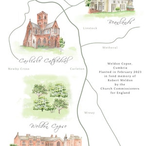 Custom Painted Wedding Venue Map Illustration -wedding Map, Destination ...