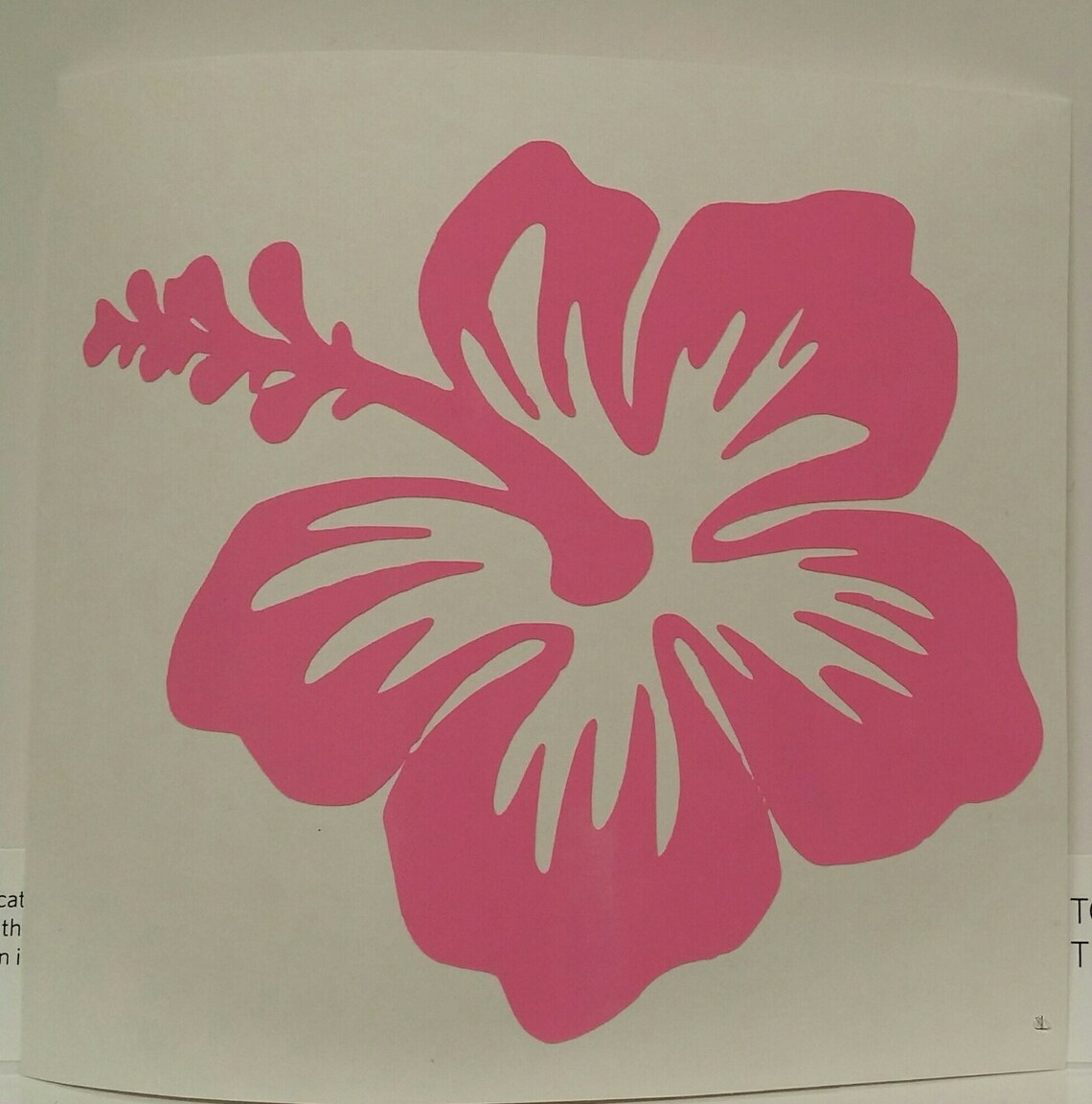 Hibiscus Decal Tropical Flower Decal Hawaiian Flower Decal Etsy