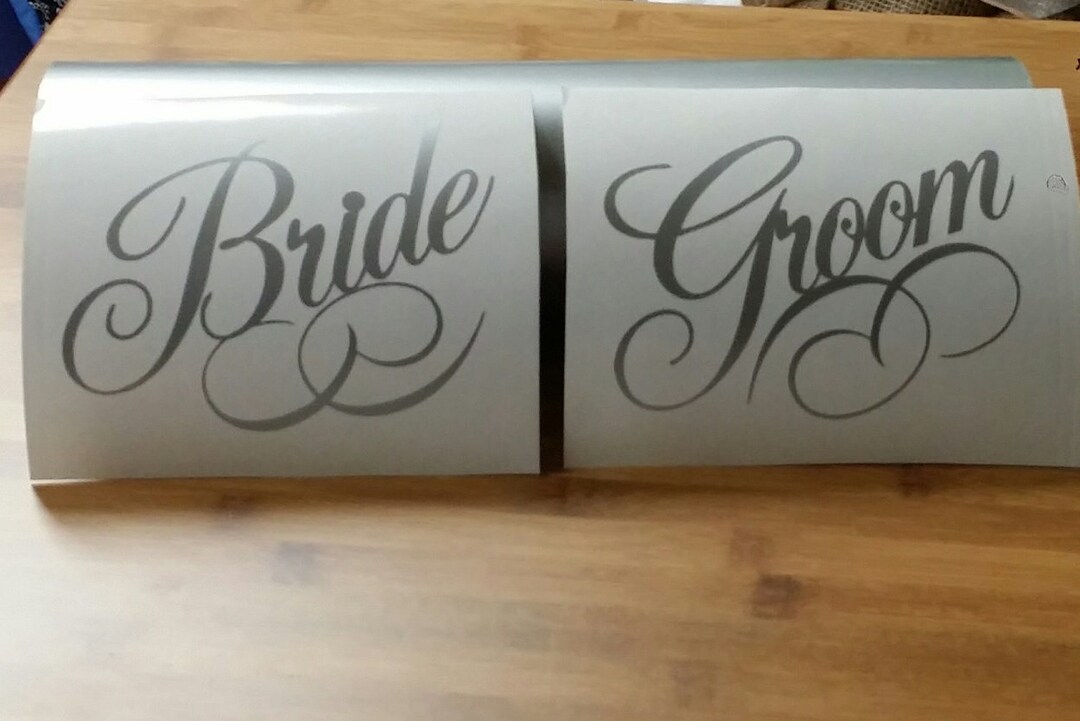 Bride and Groom Vinyl Decals, Bride Decal, Groom Decal, Bride & Groom ...