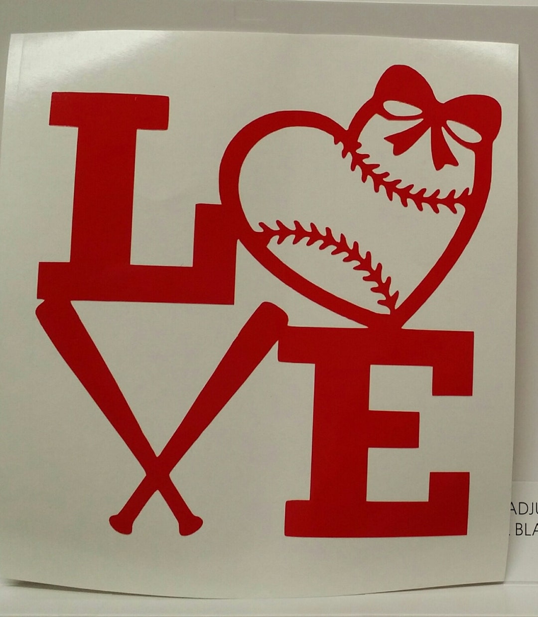 Baseball Softball Love Decal - Vinyl Decal- Yeti Decal - Car Decal ...