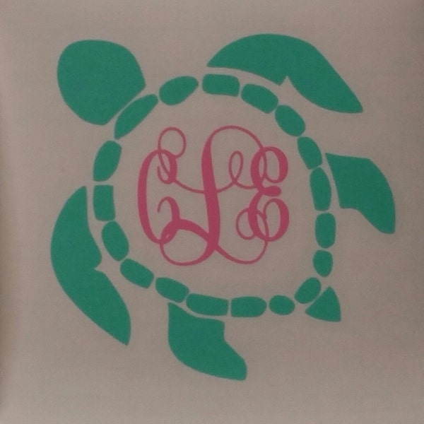 Turtle Monogram - Etsy