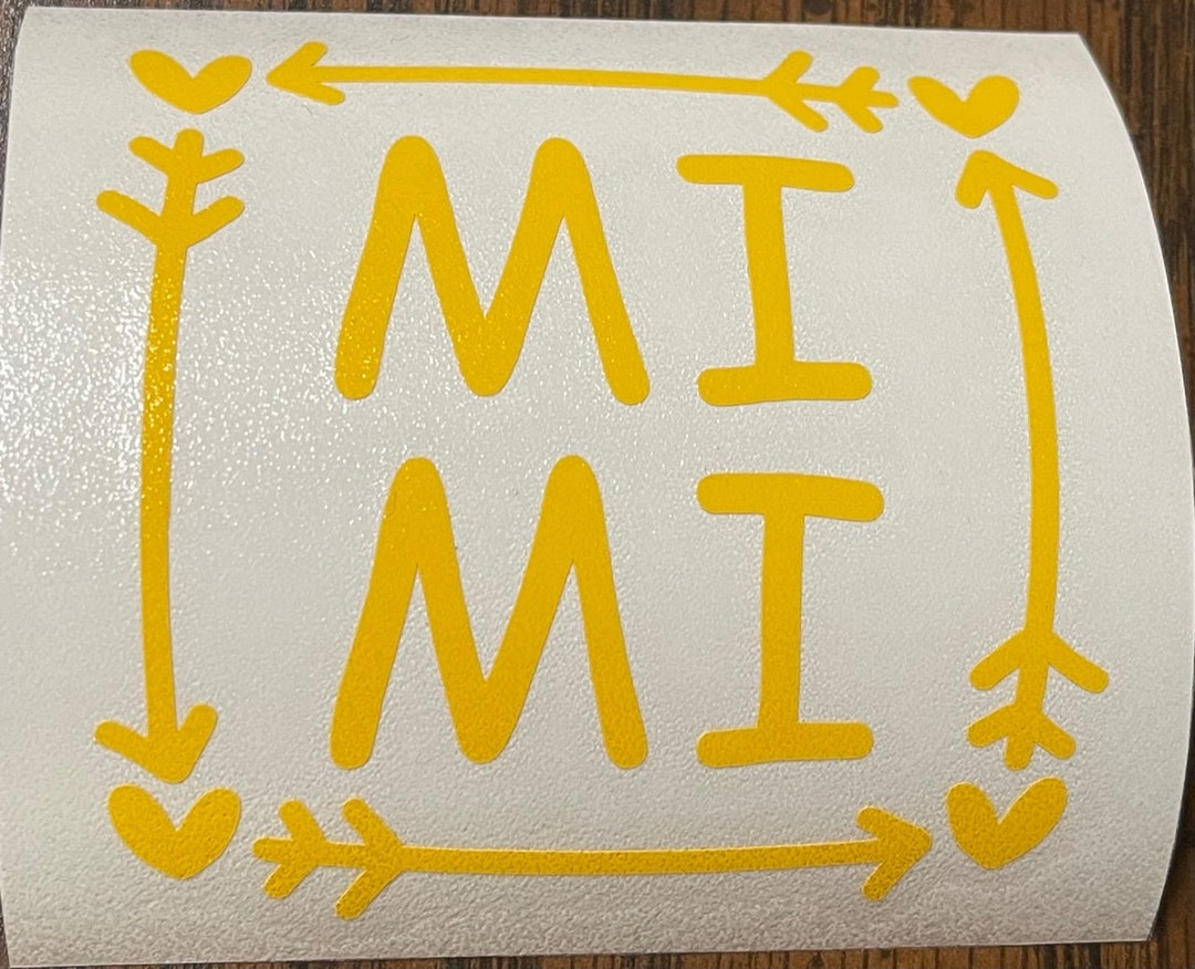 Mimi Vinyl Decal Sticker/mimi/heart/hearts/arrow/arrows/sticker/decal ...