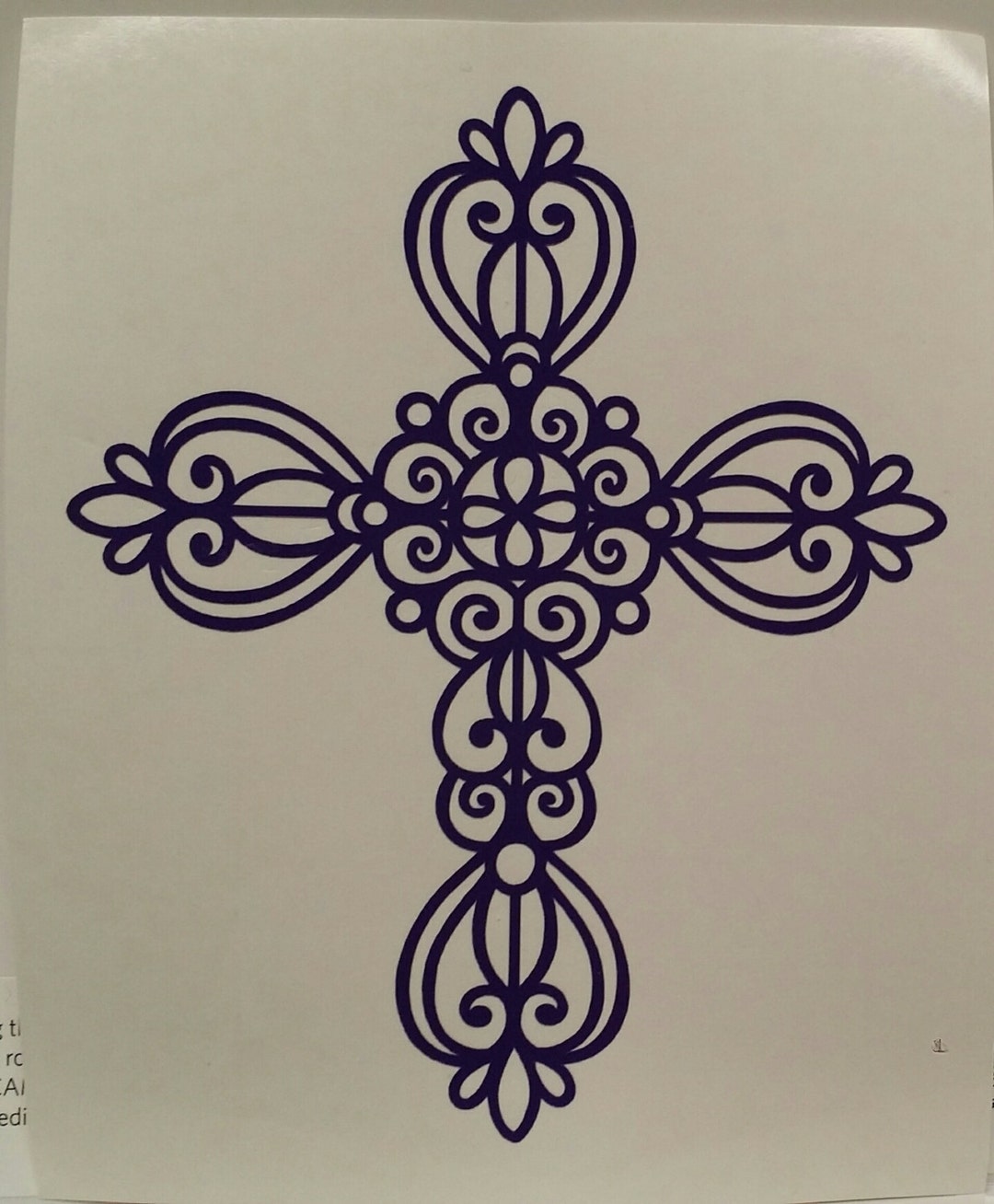 Cross Vinyl Decal Sticker/wrought Iron Cross/cross/vinyl Decal/yeti ...