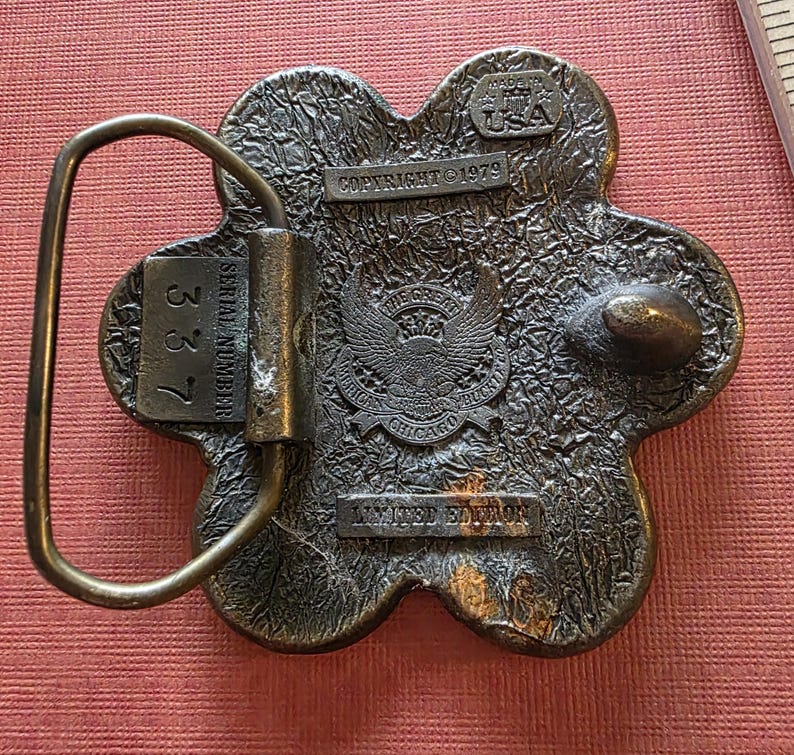 Vintage Coin Belt Buckle Limited Edition Serial Number 337 Made in USA ...