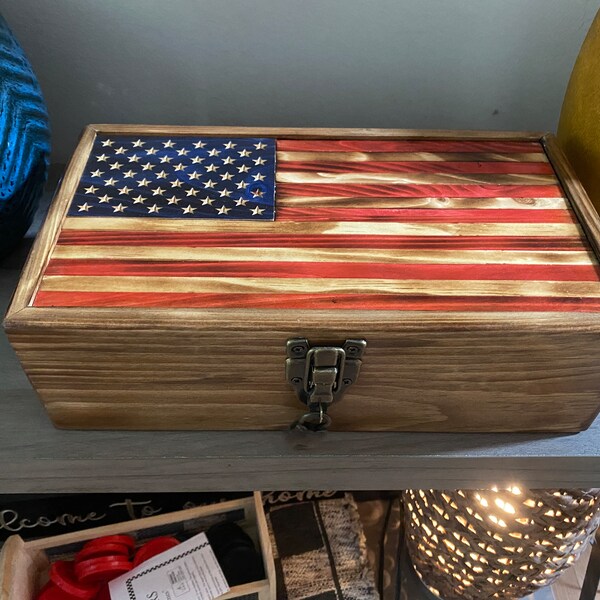 American Flag Storage Box - Etsy