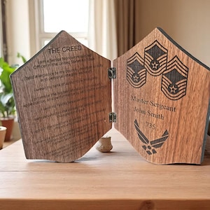 Custom Folding Wood Master Sergeant Plaque – Personalized Military Gift ...
