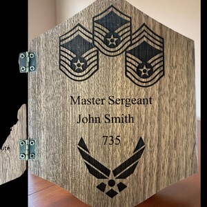 Custom Folding Wood Master Sergeant Plaque – Personalized Military Gift - Etsy