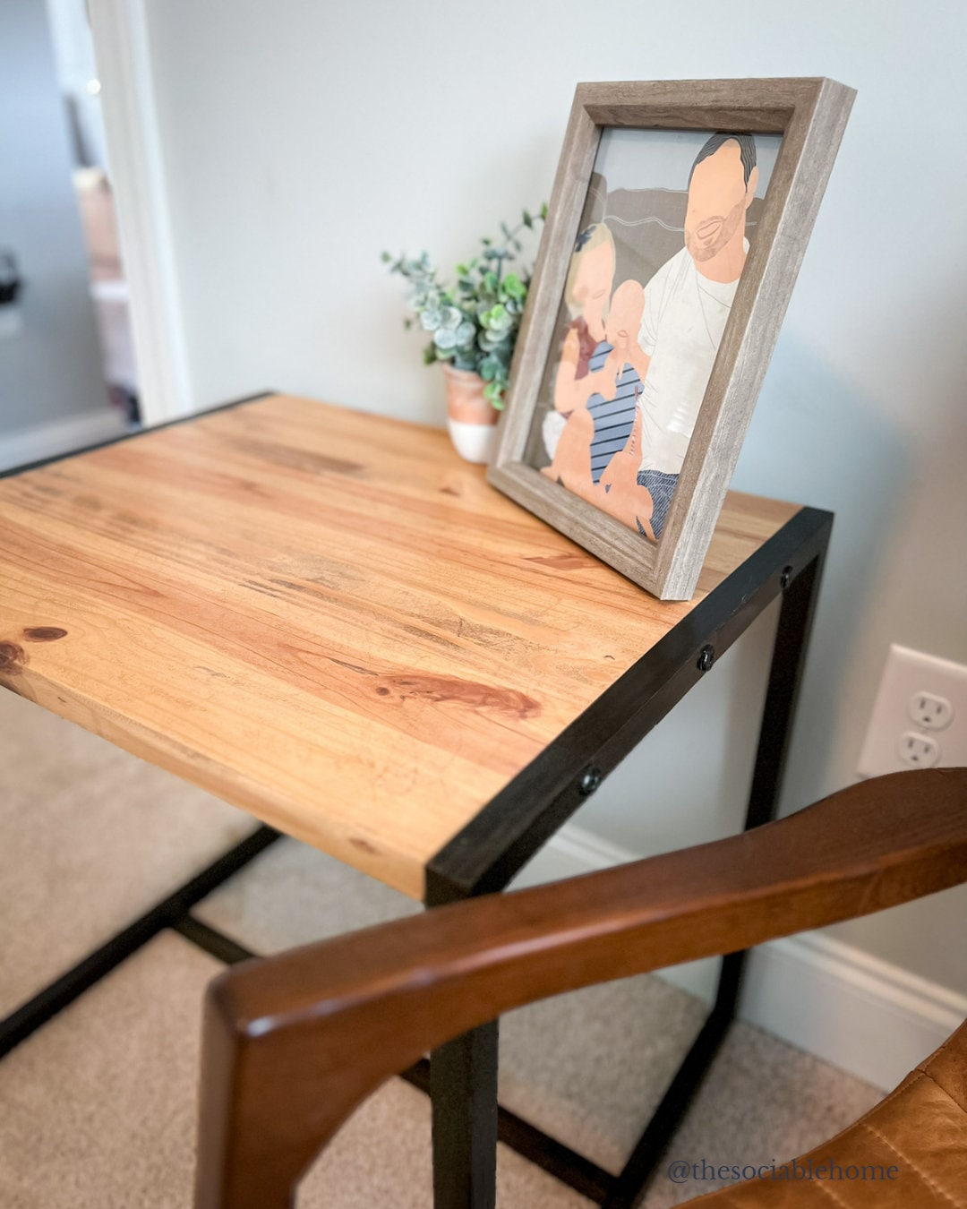 Rustic Hardwood Side Table Many Colors Modern Wood End - Etsy