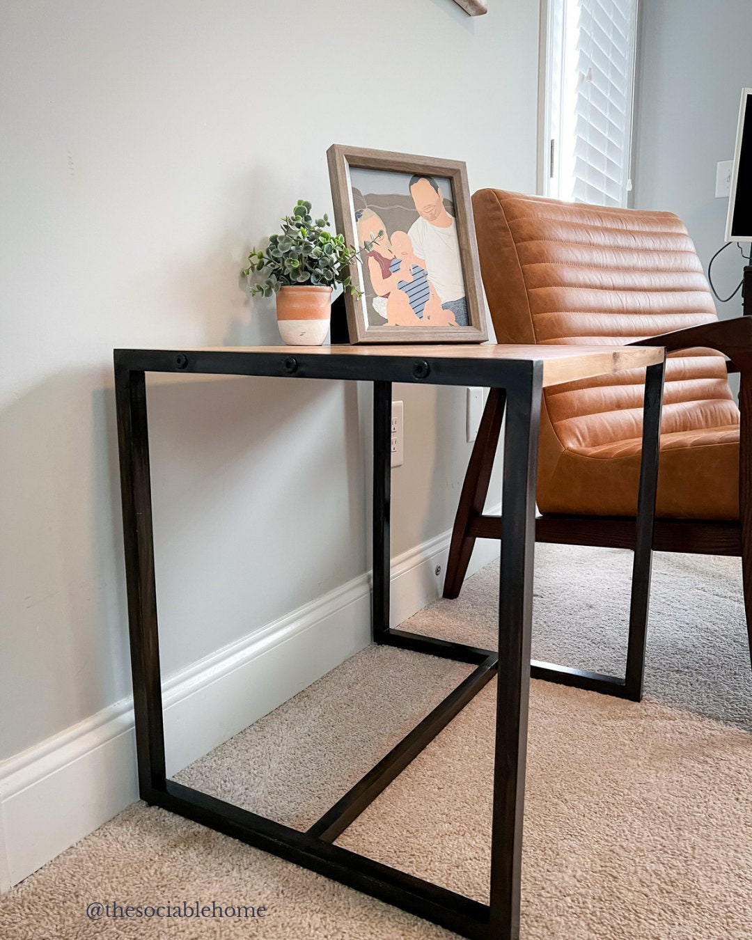 Rustic Hardwood Side Table Many Colors Modern Wood End - Etsy
