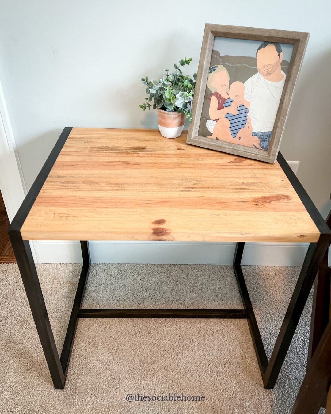 Rustic Hardwood Side Table Many Colors Modern Wood End - Etsy