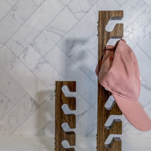 Deluxe Wood Hat Rack: Customizable Color & Size, Stylish Hat Storage - Etsy