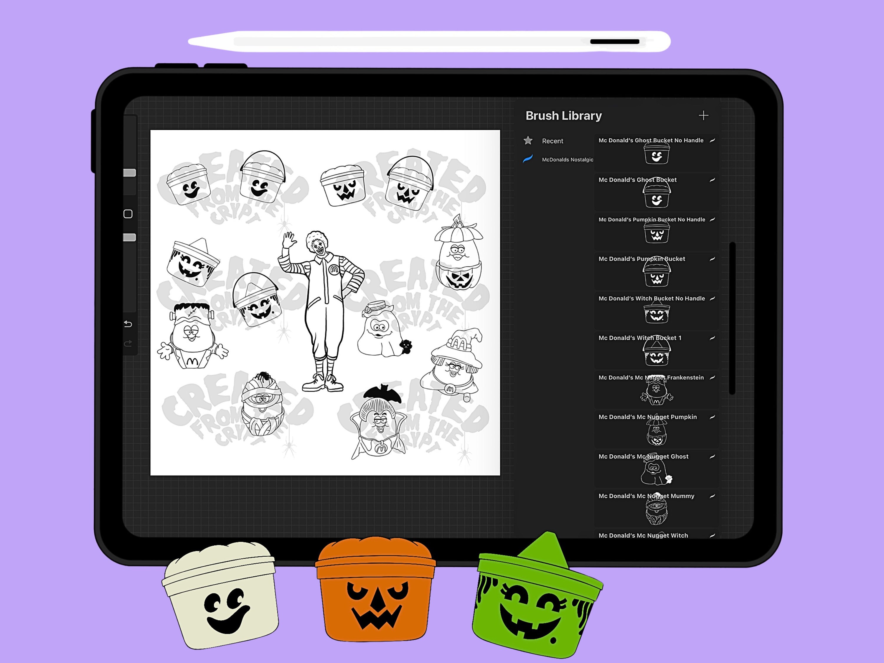 41 Piece Procreate Mcdonald’s Stamp Set - Etsy
