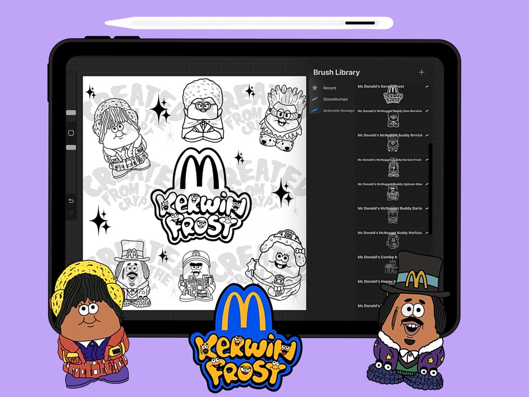41 Piece Procreate Mcdonald’s Stamp Set - Etsy