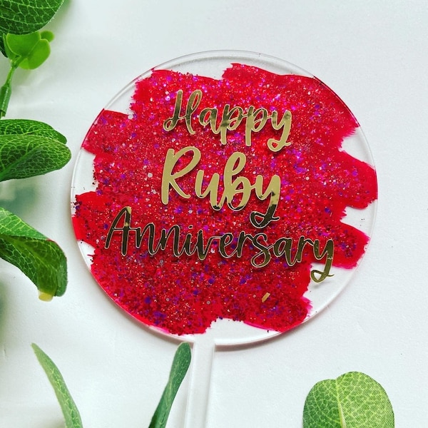 Glitter Cake Topper - Etsy