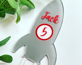 Handmade Space Rocket Cake Topper /centre Peice Made With Your - Etsy