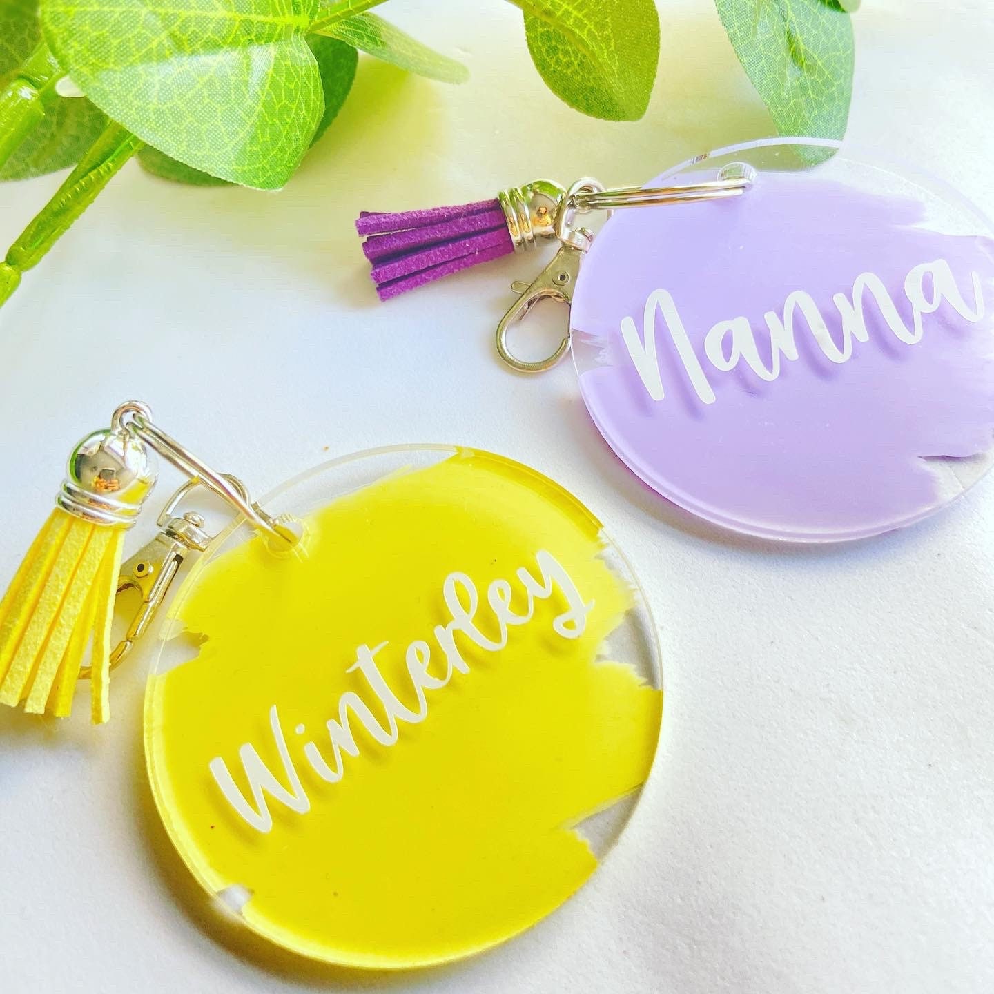 Personalised Acrylic Keyring Hand Painted Custom Gift New Home | Etsy UK