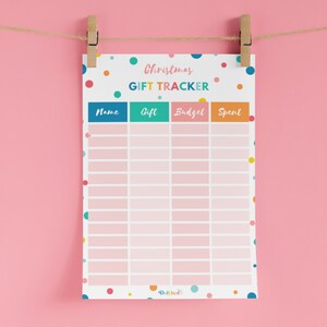 Printable PDF Christmas Gift Tracker A4 Planner to Do List Xmas Festive ...