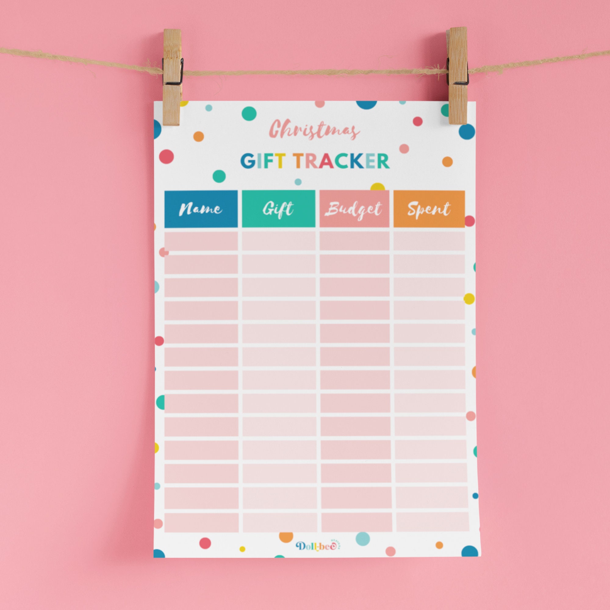 Printable PDF Christmas Gift Tracker A4 Planner to Do List - Etsy UK