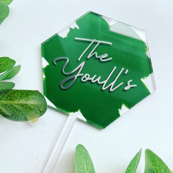 Personalised Acrylic Hexagon Cake Topper Birthday Decoration - Etsy
