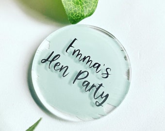 Personalized Acrylic Disc Cake Topper - Etsy