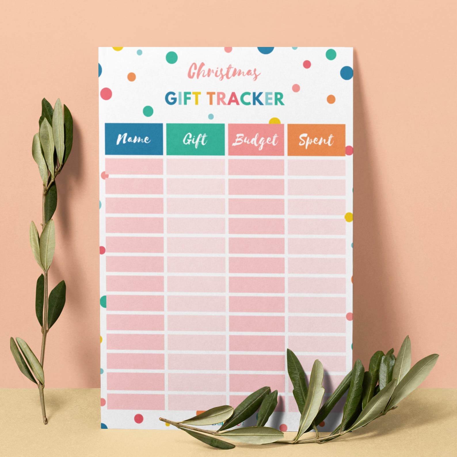Printable PDF Christmas Gift Tracker A4 Planner to Do List - Etsy UK