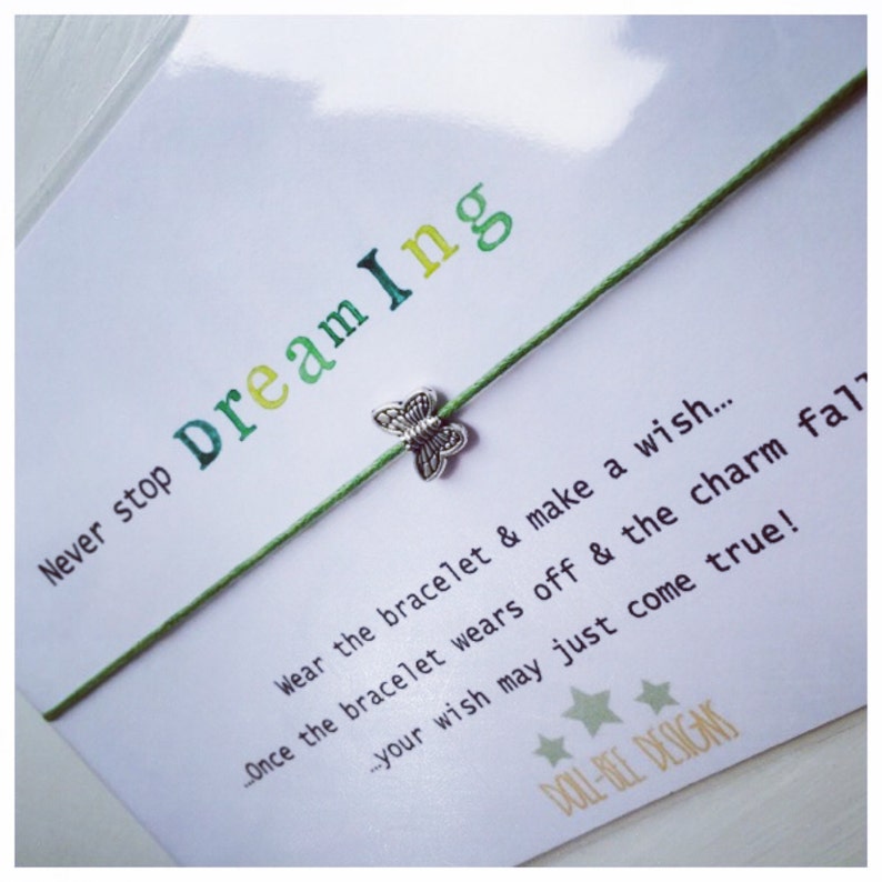 Wishing Bracelet 'never Stop Dreaming' Wish Bracelet - Etsy
