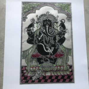 Ganesh Ganesha Patachitra Pattachitra Painting Traditional Odisha ...
