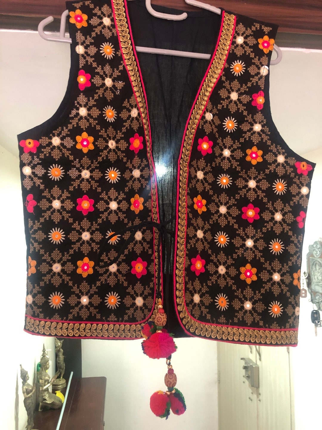 Indian Embroidery Vest Pakistani Vest Afghan Jacket Sleeveless - Etsy