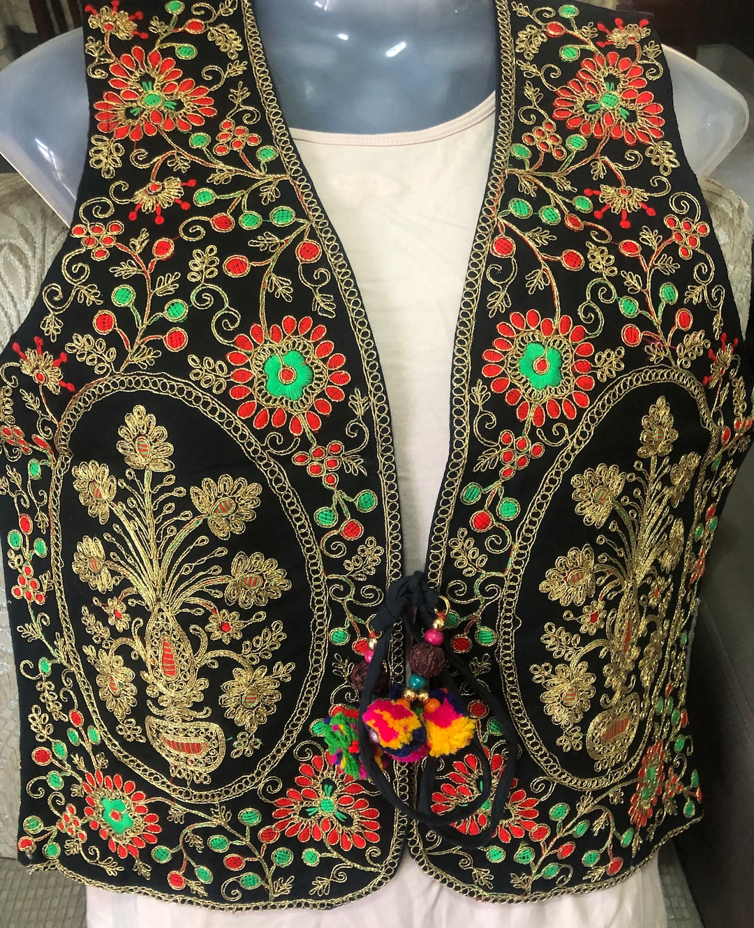 Indian Ethnic Vest/waist Coat Traditional Hand Embroidered Beautiful ...