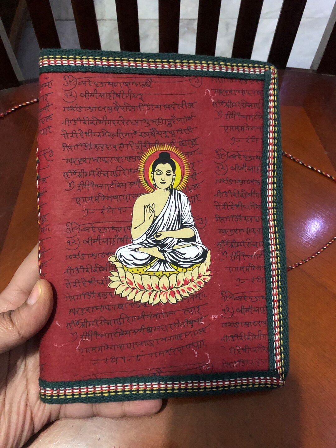 Indian Journal Notebook Diary Christmas Gift Red Coloured Buddha Ethnic ...